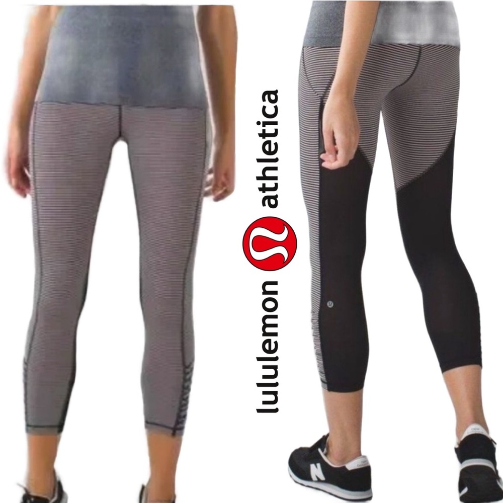 Lululemon Trailblazer Crop In Mini Pop Stripe Black M… - Gem
